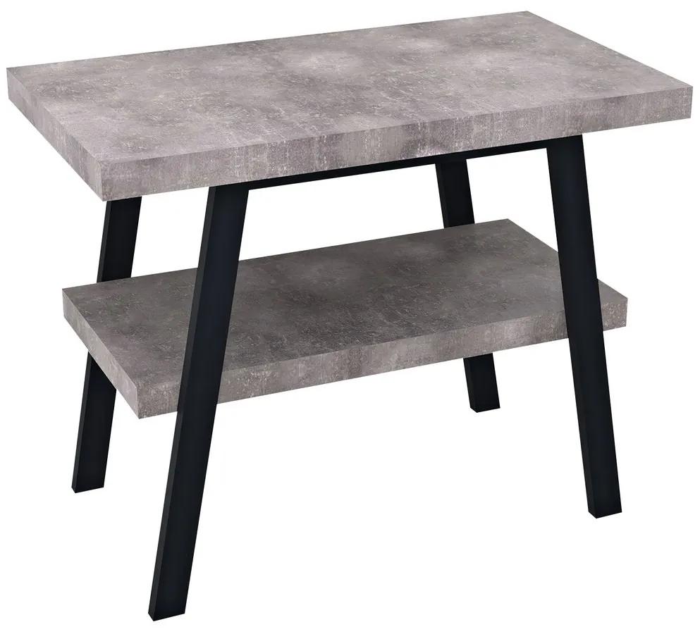 Sapho TWIGA umyvadlový stolek 100x72x50 cm, černá mat/cement - VC442-100-7