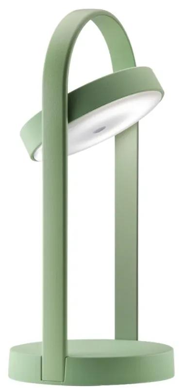 OnaDnes -20% Pedrali Zelená kovová bezdrátová stolní LED lampa Giravolta 33 cm