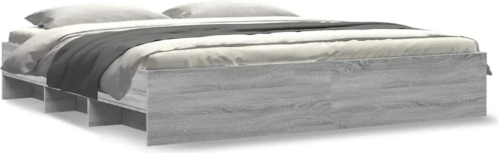 Rám postele bez matrace Grey Sonoma 180x200cm kompozitní dřevo 3295637