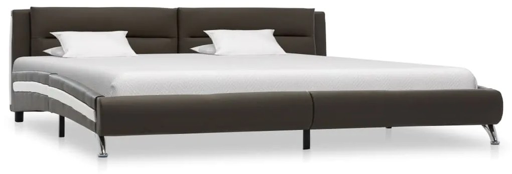 286852 vidaXL Rám postele šedý umělá kůže 180 x 200 cm