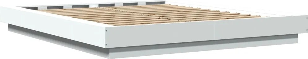 Rám postele bílý 150 x 200 cm kompozitní dřevo 3281182