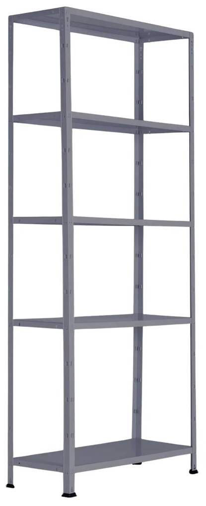 Policový regál 1760x750x300 mm, 5 polic, nosnost police 75 kg, RAL 7031