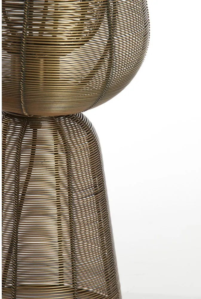Kovová stolní lampa v bronzové barvě (výška 42 cm) Aboso – Light &amp; Living