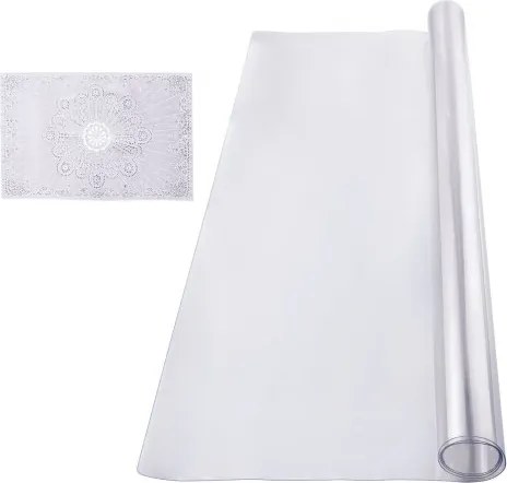 PVC chránič stolu 101,6 × 152,4 cm průhledný plastový o tloušťce 1,5 mm
