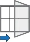 Bi-Office Vnitřní vitrína s bílým magnetickým povrchem, 720 x 674 mm