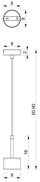 Lustr na lanku ARENA 1xGX53/11W/230V bílá/zlatá