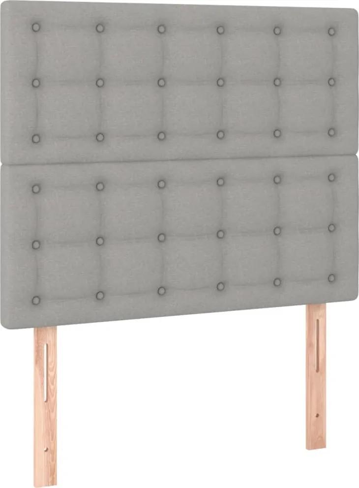 vidaXL Box spring postel s matrací 90x200 cm textil [3137445] Barva: Černá