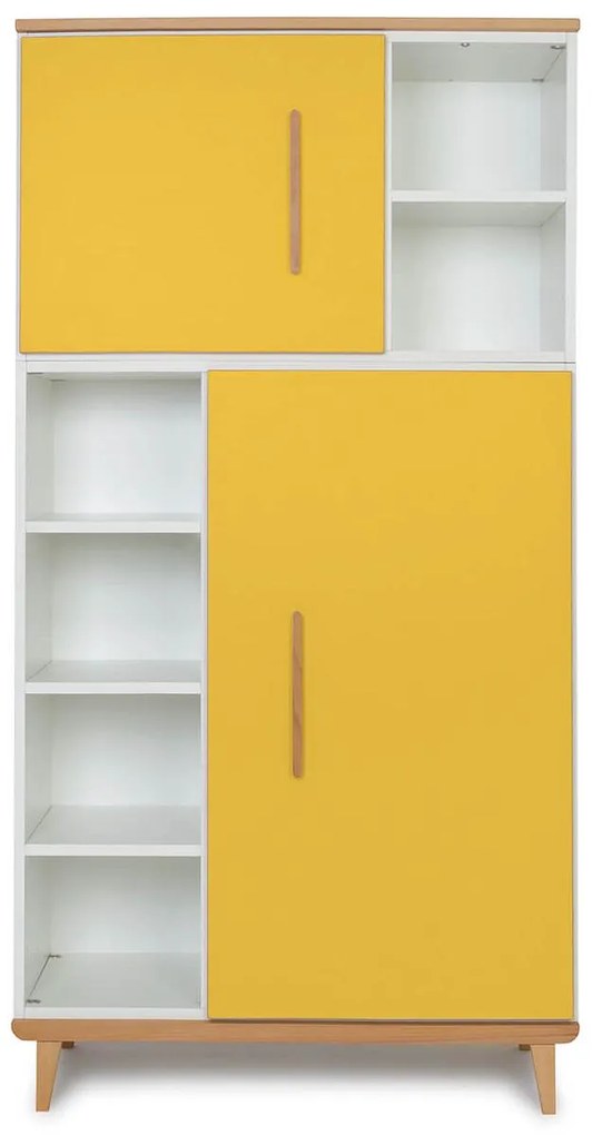 De Breuyn Dětská šatní skříň DeBreuyn Nado 2D 173 cm | žlutá