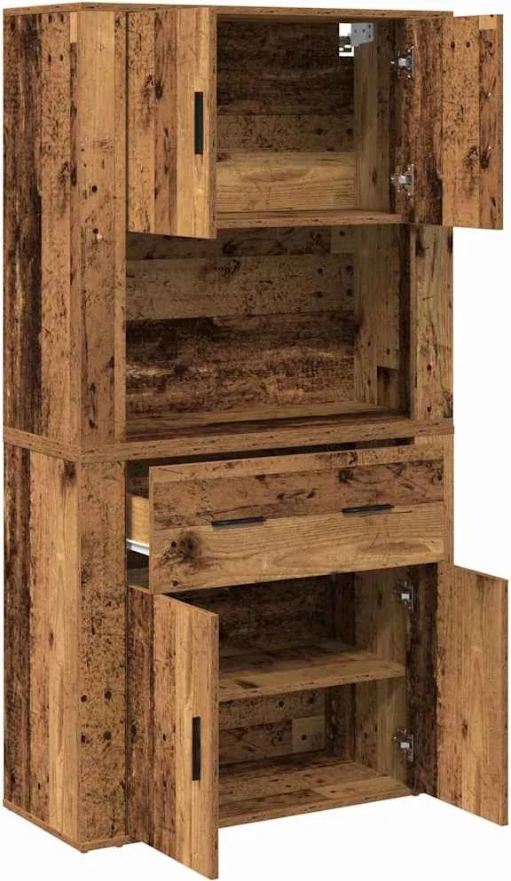 Highboard Staré dřevo 80 x 33 x 150 cm Kompozitní dřevo 3334340