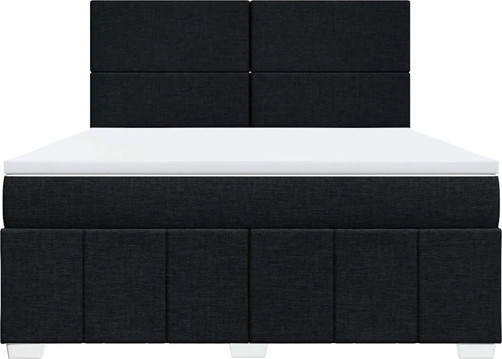 Box spring postel s matrací černá 180x200 cm textil 3294042