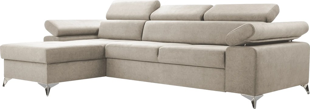 Rohová sedací souprava do L MADRID, 287 cm Roh pohovky: Pravý roh, Barva látky: Smaragdově zelená (Vena 04)