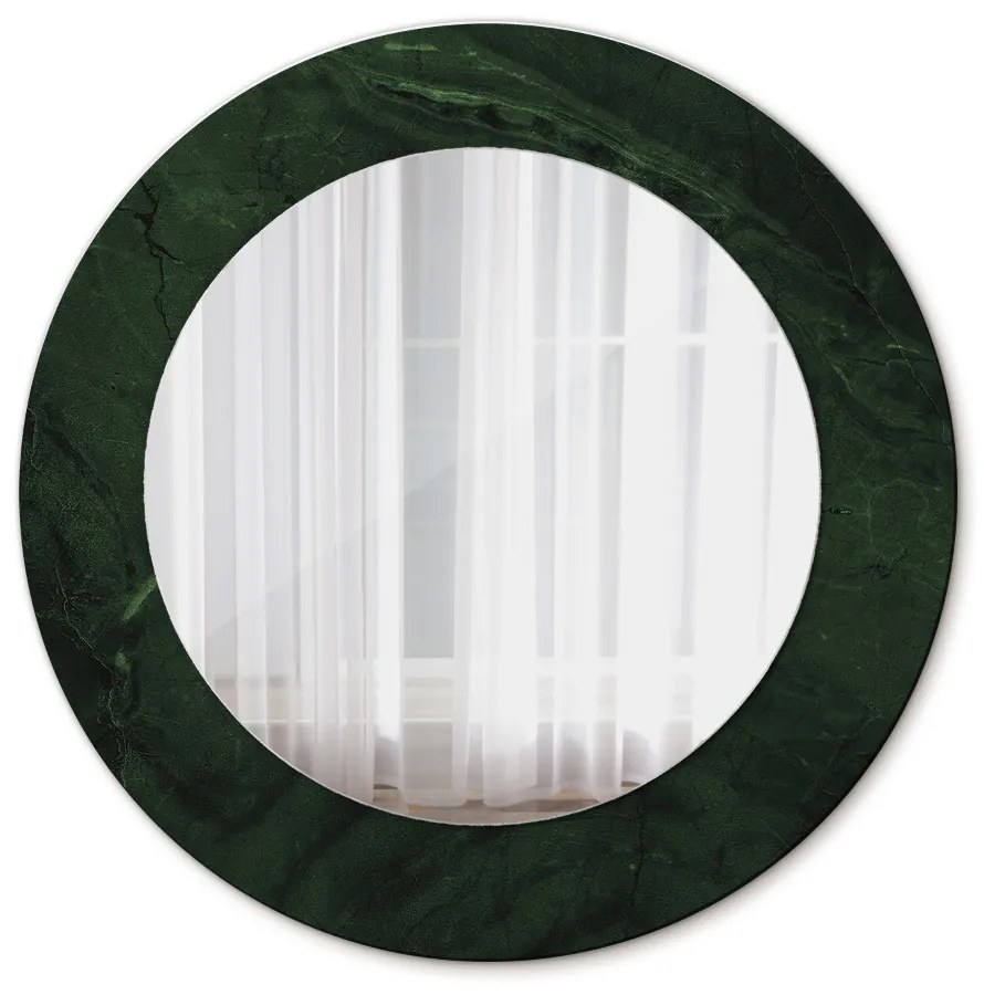 Kulaté dekorativní zrcadlo na zeď Zelený mramor fi 50 cm
