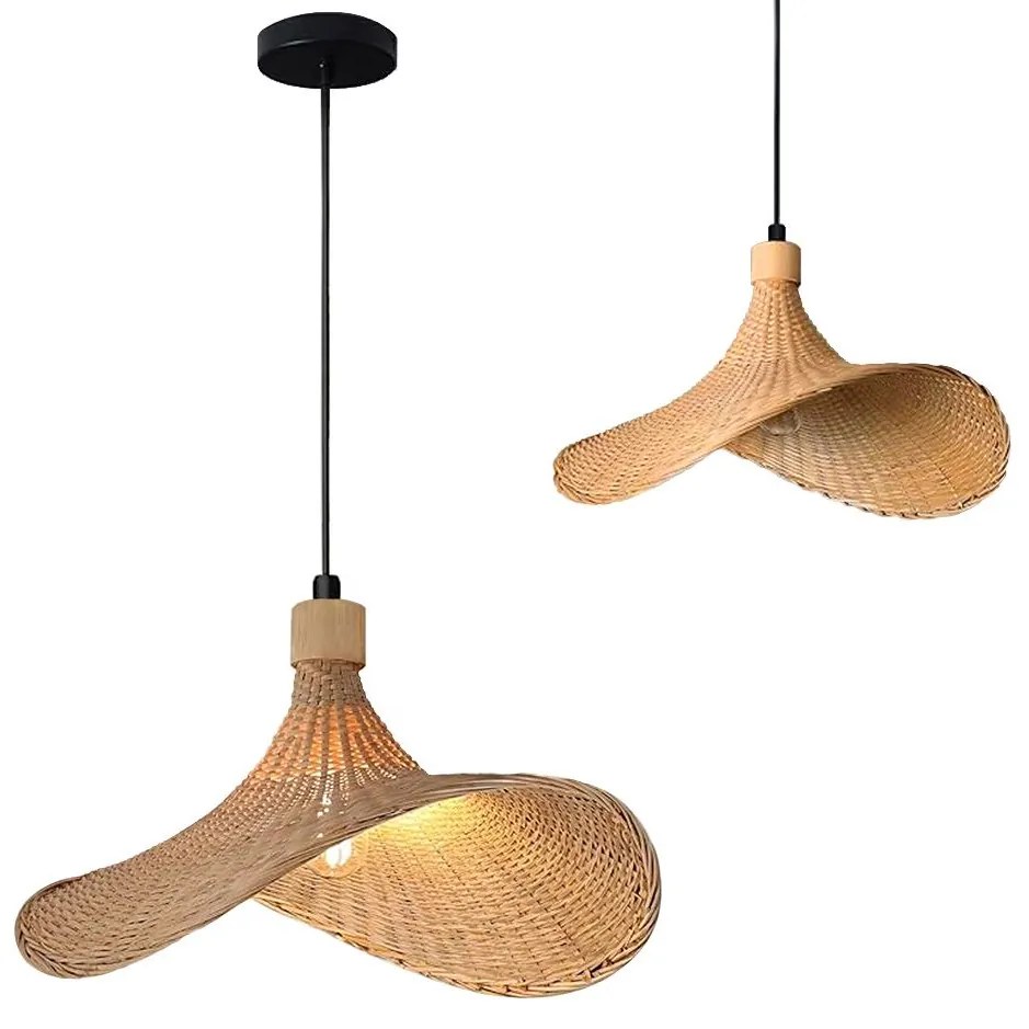 Toolight Toolight, bambusové závěsné svítidlo 30cm 1xE27 APP1642-1CP, přírodní hnědá-černá, OSW-05140