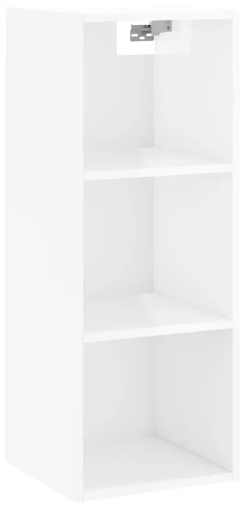 Skříň highboard bílá s vysokým leskem 34,5x34x180 cm kompozit,  3189727