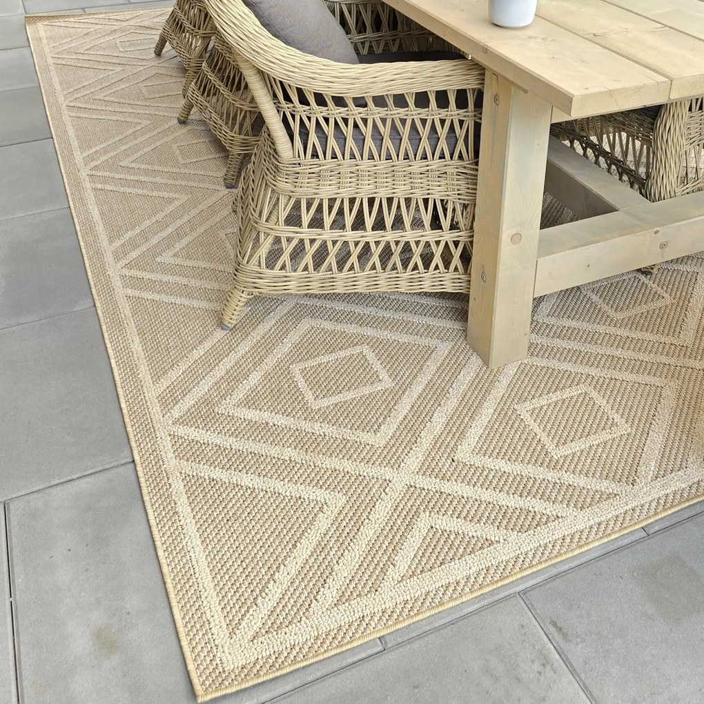 Ayyildiz, Kusový koberec Patara 4956 Beige – na ven i na doma, 80x150, béžová, chodba / předsíň