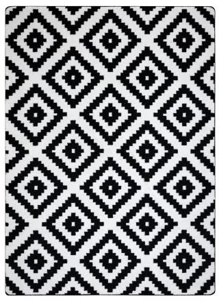 koberec SKETCH F998 krém/černá čtverce Ruta velikost 180x270 cm | krásné koberce cz