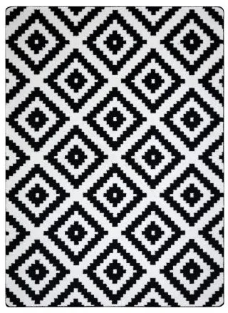 Koberec SKETCH - F998 krém/černá -  čtverce Ruta