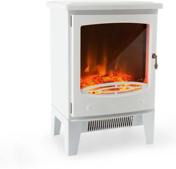 Klarstein Meran, elektrický krb, 950/1850 W, InstaFire, stmívatelný, bílý
