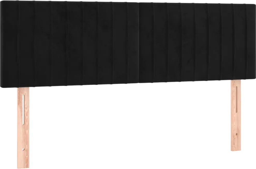 Box spring postel s matrací černá 140 x 190 cm samet 3141421