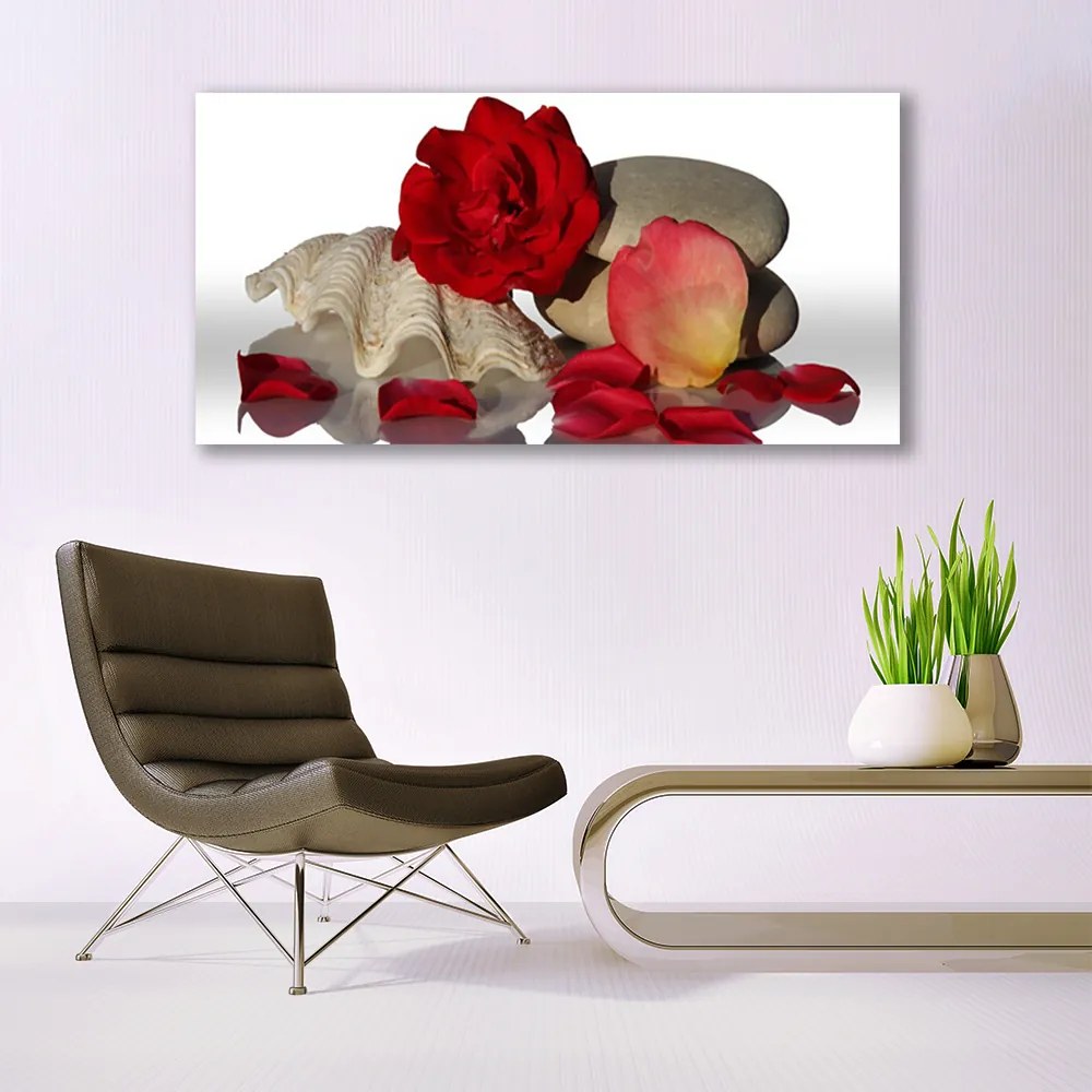 Plexisklo-obraz Růže Plátky Mrtvá Příroda 120x60 cm