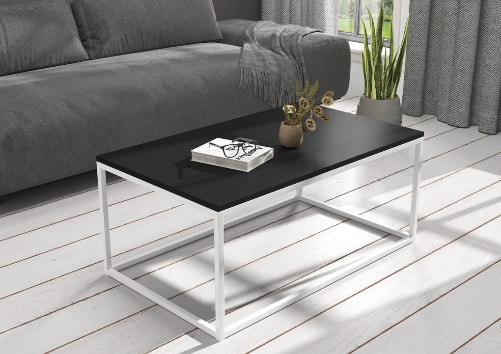 ADRK Furniture Konferenční stolek NARISA 100x60 CT-NAR-W-B