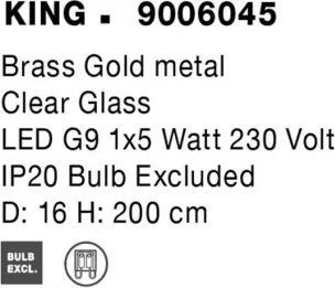 Závěsné svítidlo NOVA LUCE KING G9 9006045 bez žárovky