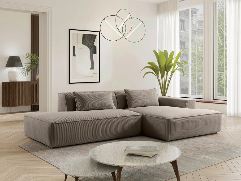 XXXLutz ROHOVÁ SEDAČKA, plast, textil, kompozitní dřevo, cappuccino MID.YOU - Sedací soupravy - 000694009610