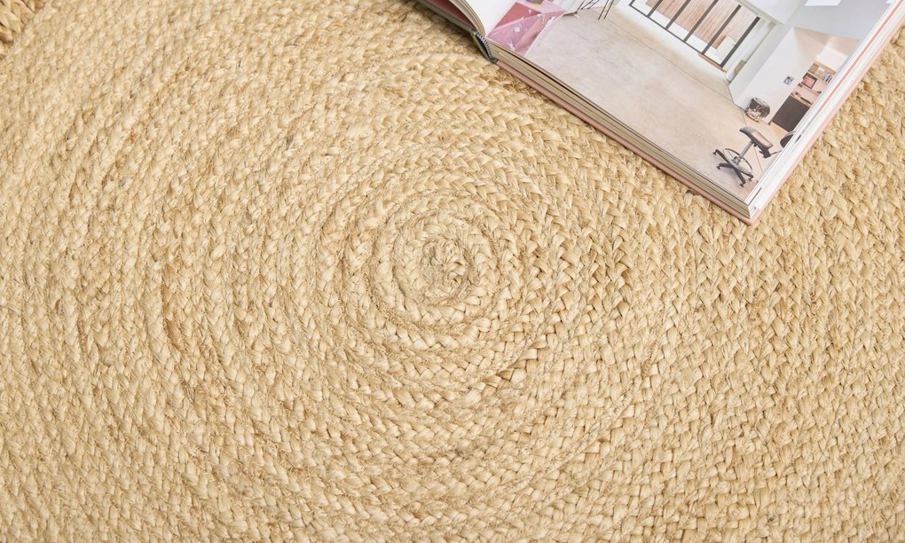 Diamond Carpets India, Ručně vázaný kusový koberec Jula J 34 Natural kruh, 80x80 (průměr) kruh, béžová, chodba / předsíň