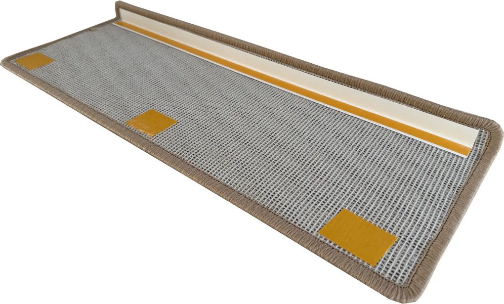 Vopi Nášlapy na schody Capri světle béžový obdélník, samolepící - 25x80 obdélník (rozměr včetně ohybu)