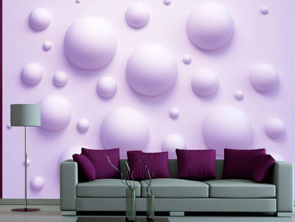 Fialové bubliny (150x105 cm) - Murando DeLuxe