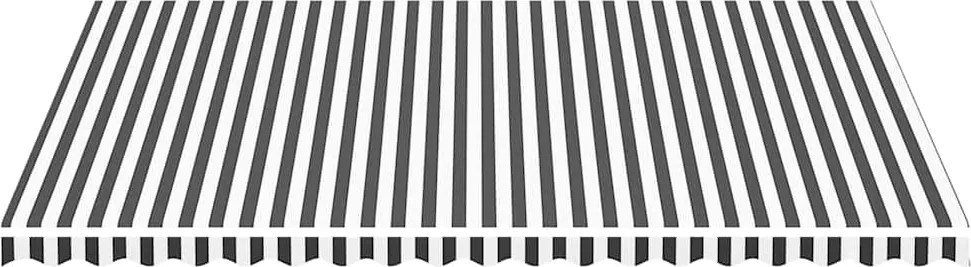 Náhradní plachta na markýzu antracitová a bílá 500 x 350 cm polyesterová 311992