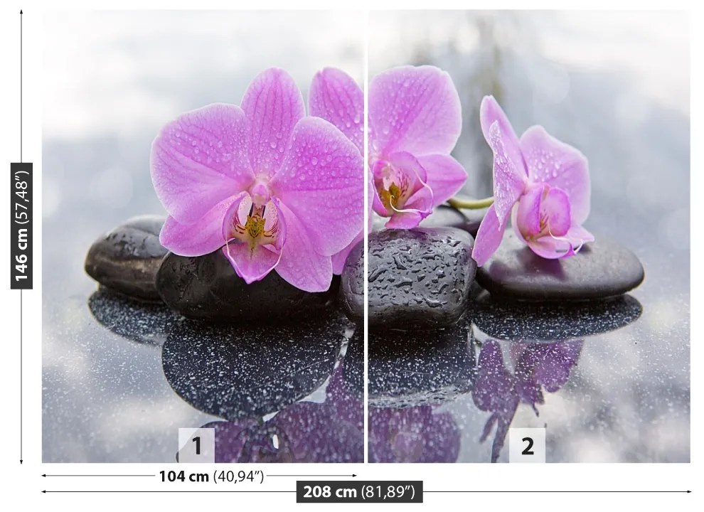 Fototapeta Orchidejové kameny 104x70