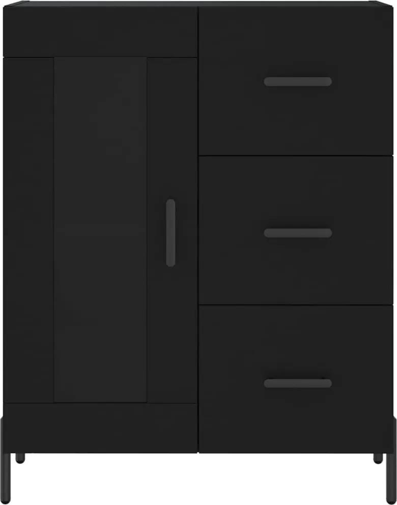 vidaXL Příborník 69,5 x 34 x 90 cm kompozitní dřevo [828053] Barva: Černá