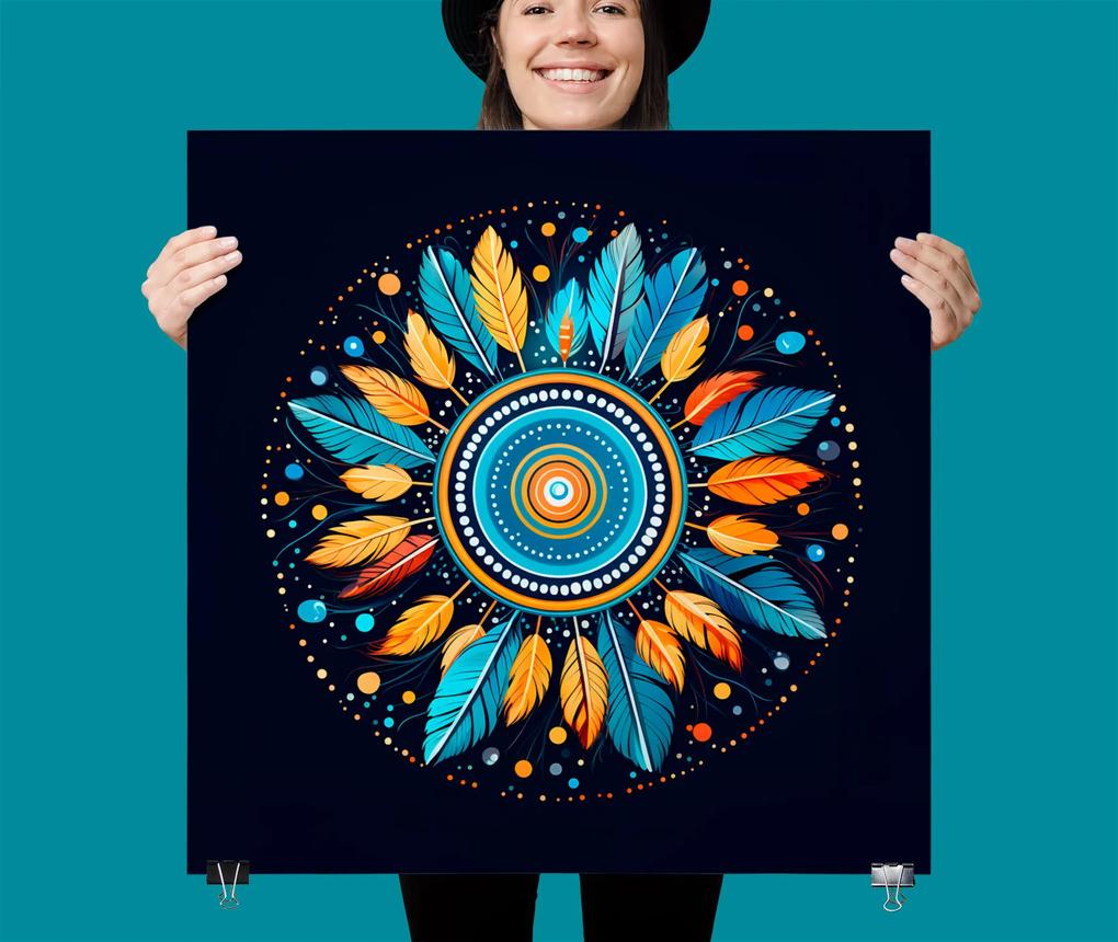 Plakát - Mandala vodní lapač FeelHappy.cz Velikost plakátu: 100 x 100 cm