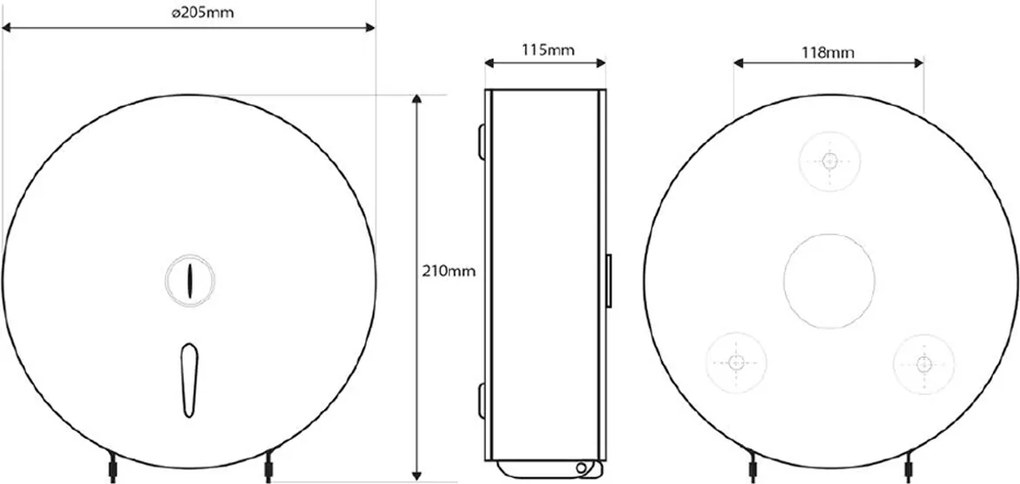 Sapho Sapho, Zásobník na toaletní papír do průměru 19cm, nerez mat, XP701