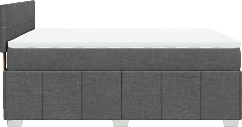 Box spring postel s matrací tmavě šedá 160x200 cm textil 3289420