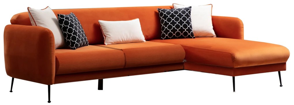 Hanah Home Rohová pohovka SEVILLA pravá oranžová 560ARE1107