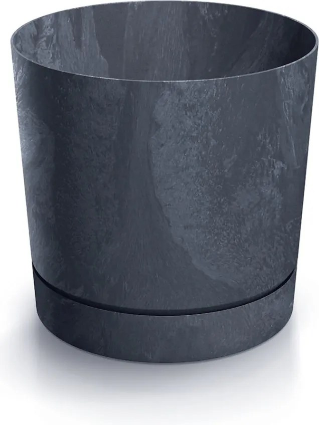 PRO Květináč TUBO P BETON EFFECT 12,8cm antracit