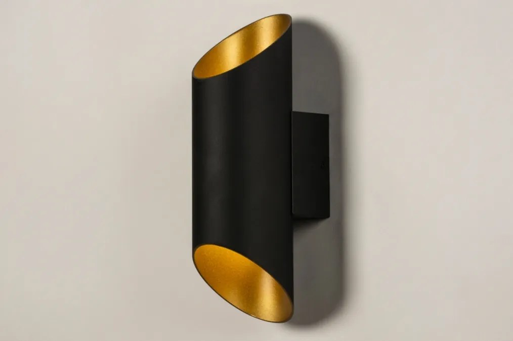 Nástěnné designové svítidlo Giardanno Black and Gold