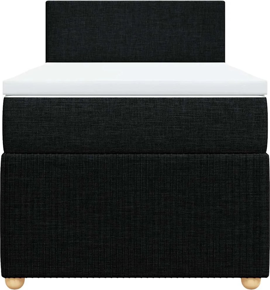 Box spring postel s matrací černá 90x190 cm textil 3287306