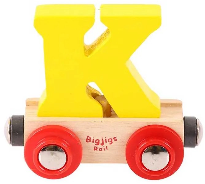 Bigjigs Rail Vagónek dřevěné vláčkodráhy - Písmeno K