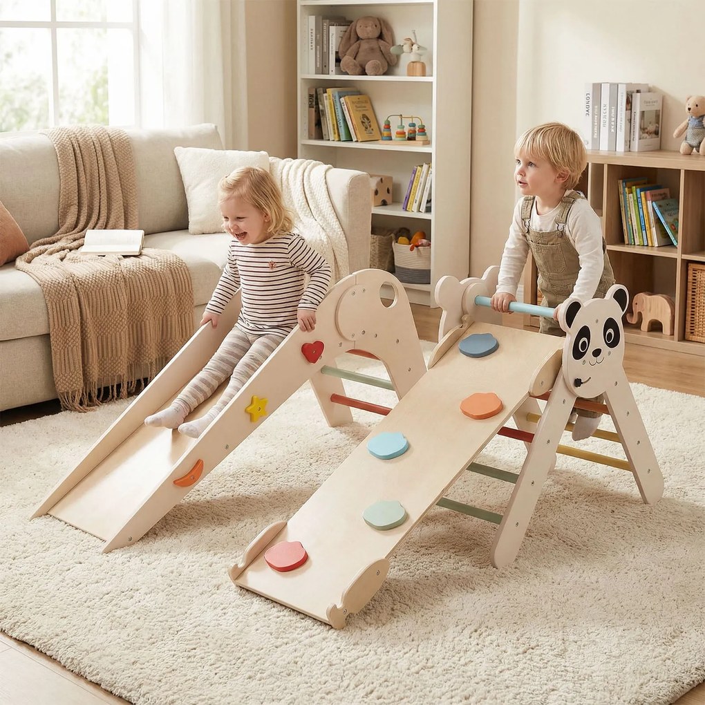 Costway Sada lezeckých trojúhelníků, skládací Montessori lezecká