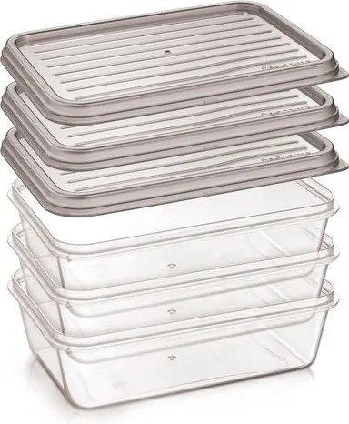 TESCOMA Dózy s víkem 4FOOD 1,35 l, 3 ks