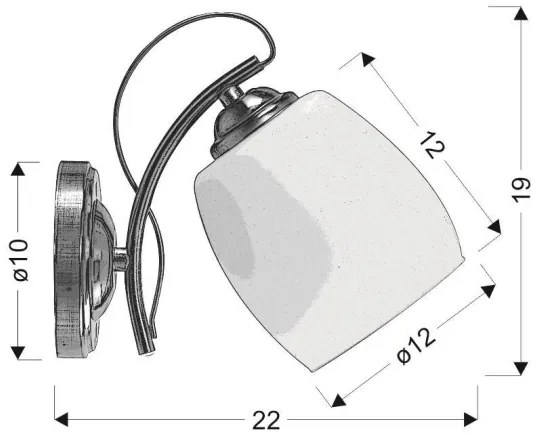 Nástěnné svítidlo AMBA 1xE27/40W/230V