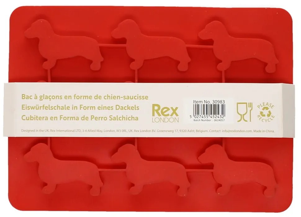 Silikonová forma na led Sausage Dog – Rex London