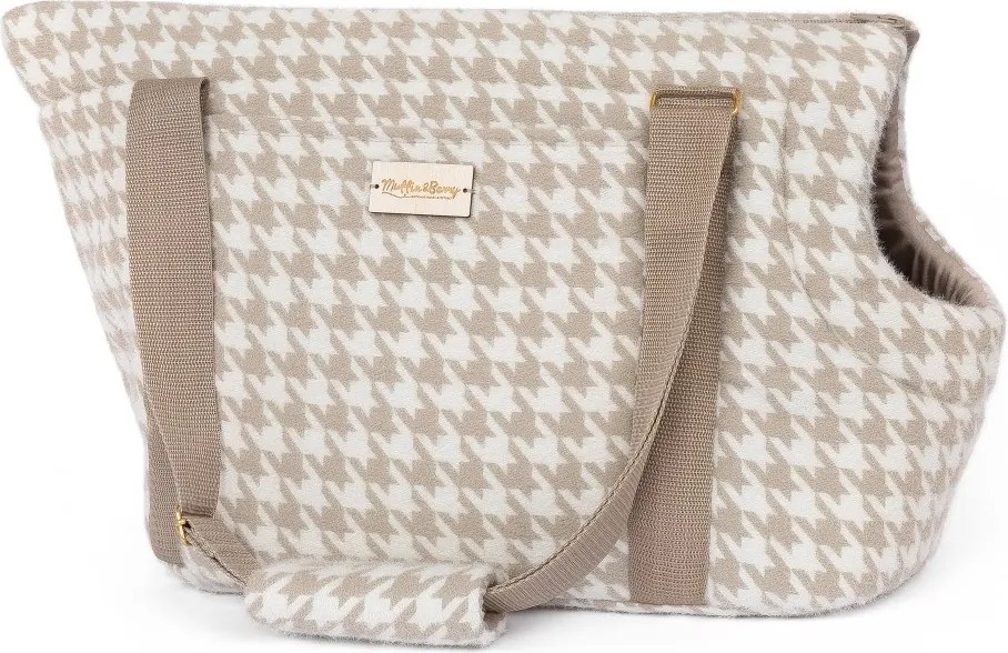 Muffin&Berry Cestovní taška pro psy Tweed Aurelia béžová Velikost: S