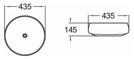 Mexen ARIANA umyvadlo, 43x43 cm, černá-zlatá, 22054366
