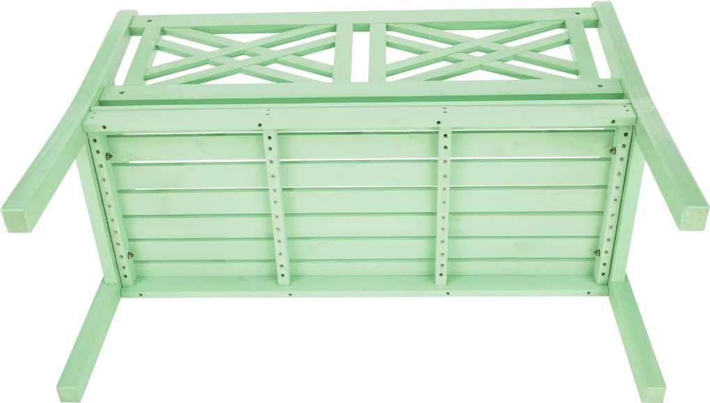Dřevěná zahradní lavička, neo mint, 124 cm, FABLA