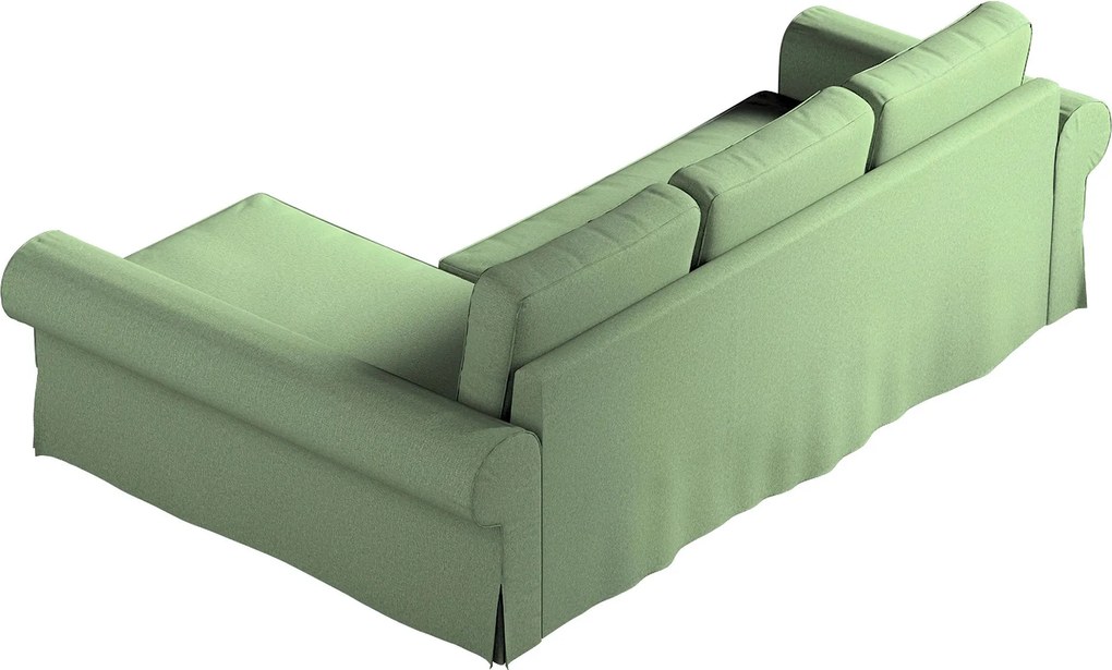Potah na pohovku IKEA Backabro rozkládací se šezlongem barva zelená látka pletený vzor
