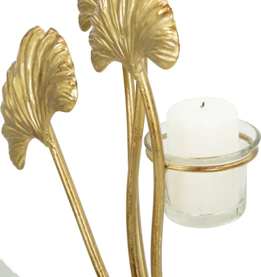 Svícen Iris 55 cm zlatý/černý
